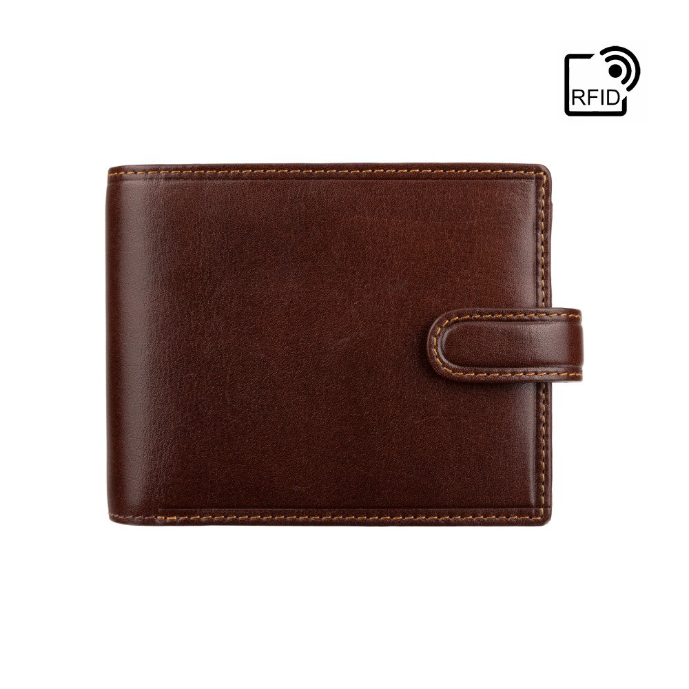 VISCONTI Italian Brown Luxury Leather Wallet With RFID - Card and Coin ...