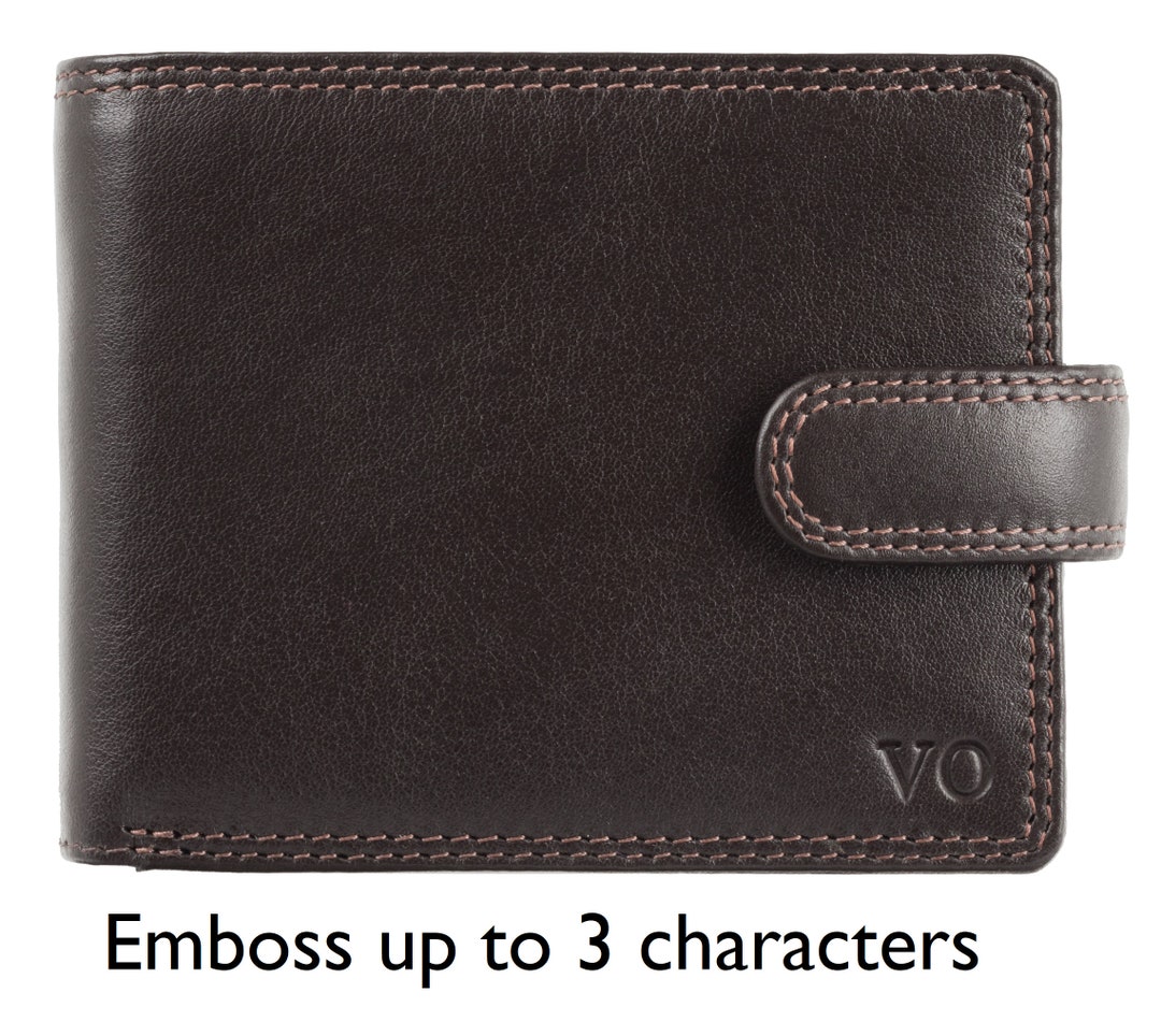 PERSONALISED Leather Wallet With RFID Blocking Technology for Men ...