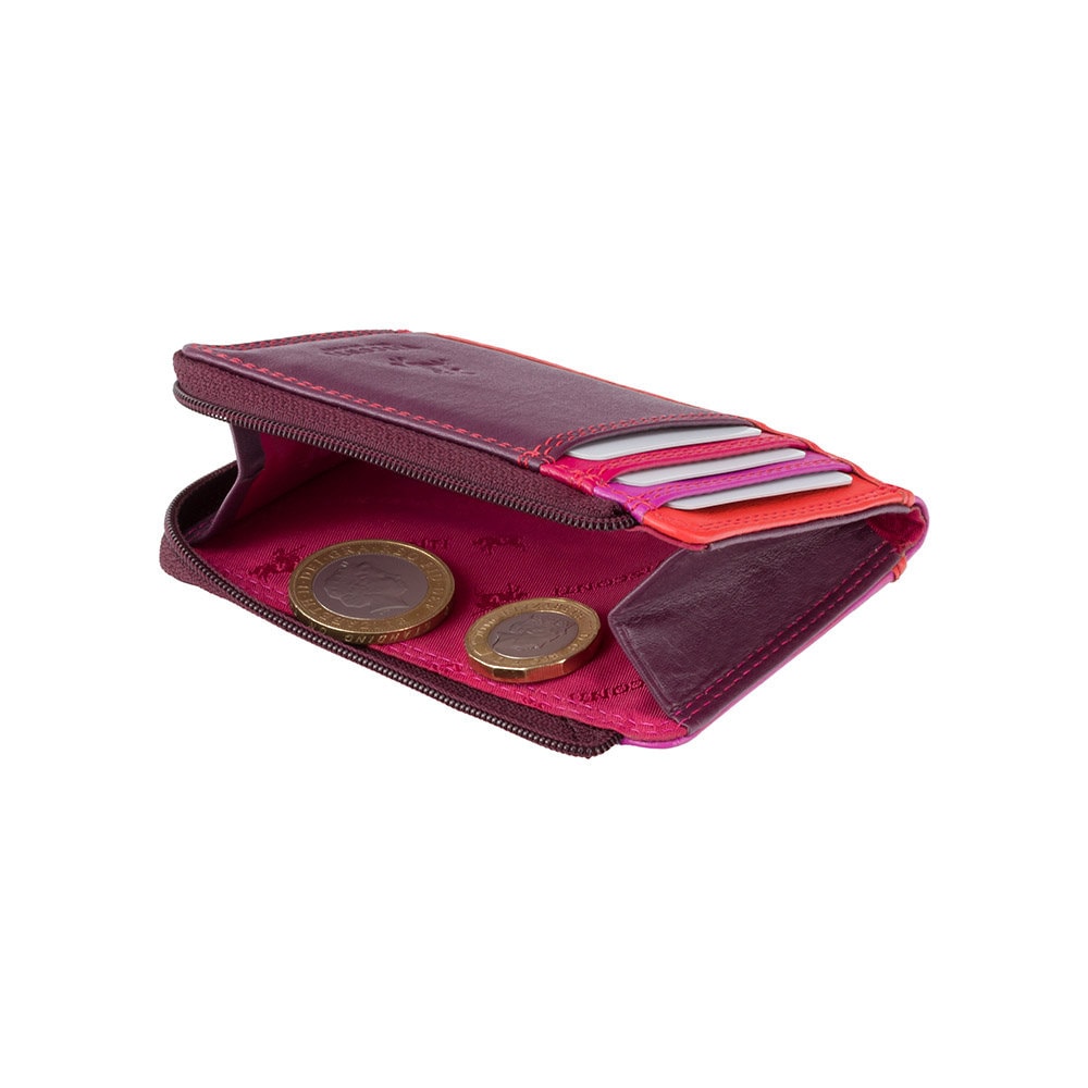 Ladies Purple RFID Card Wallet- Rainbow Collection - Plum - Mini Coin ...