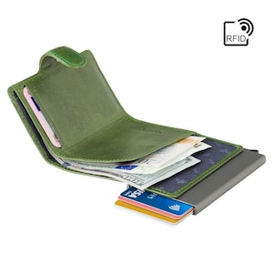 Pop Out Ejector Card Wallet by VISCONTI - Fireblade - RFID Slim Leather ...