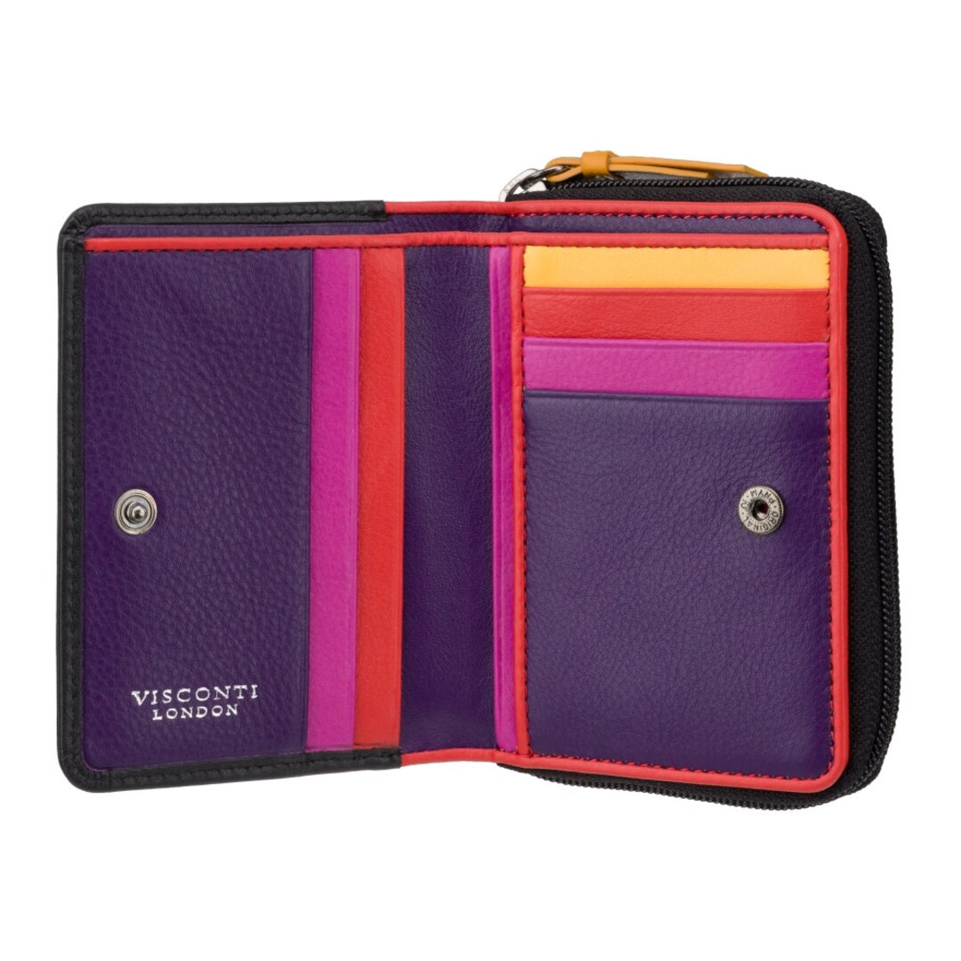 VISCONTI Small Leather Purse Wallet - RFID Blocking Compact Purse ...
