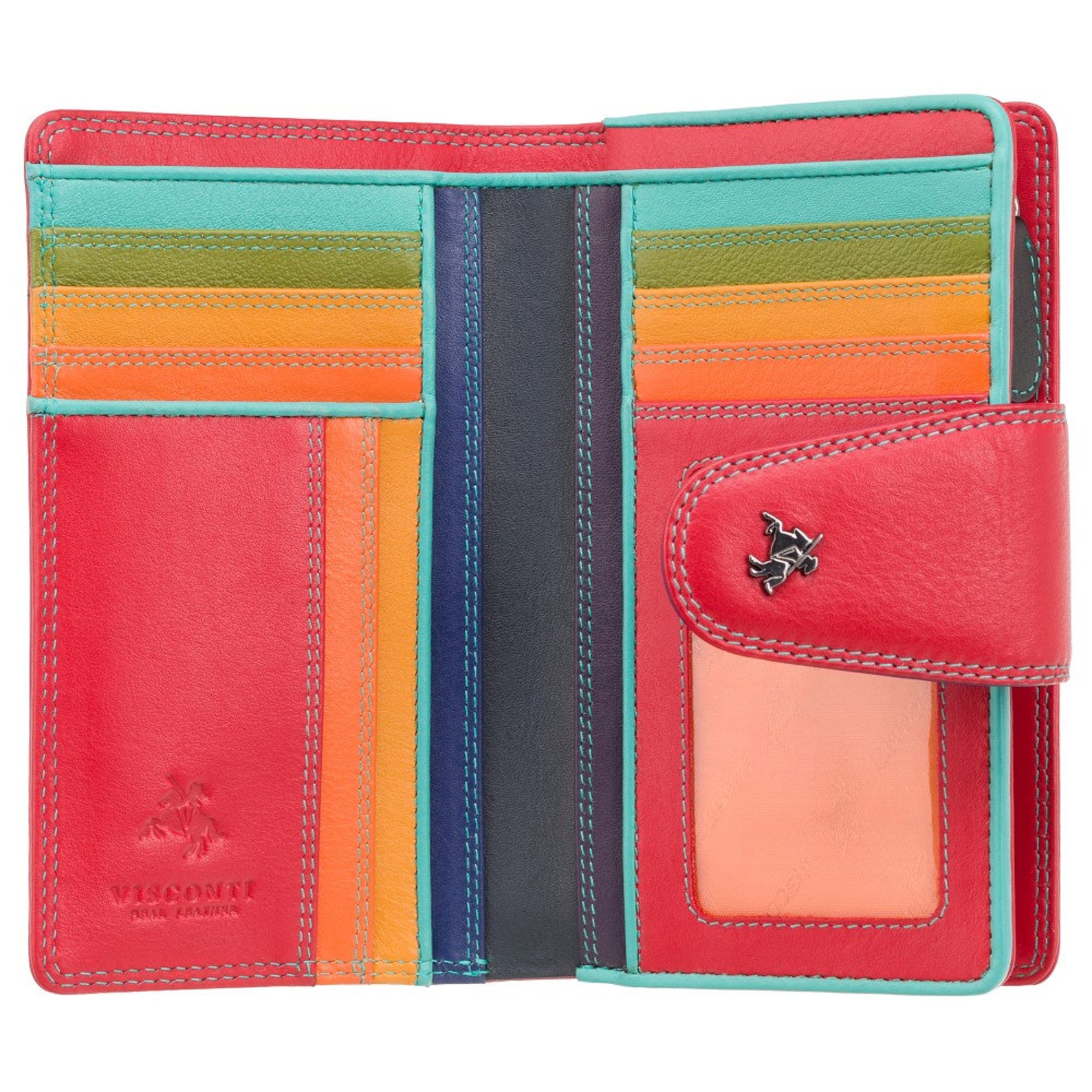 Multi Colored Purse Red Purse With Button Colourful Purse - Etsy