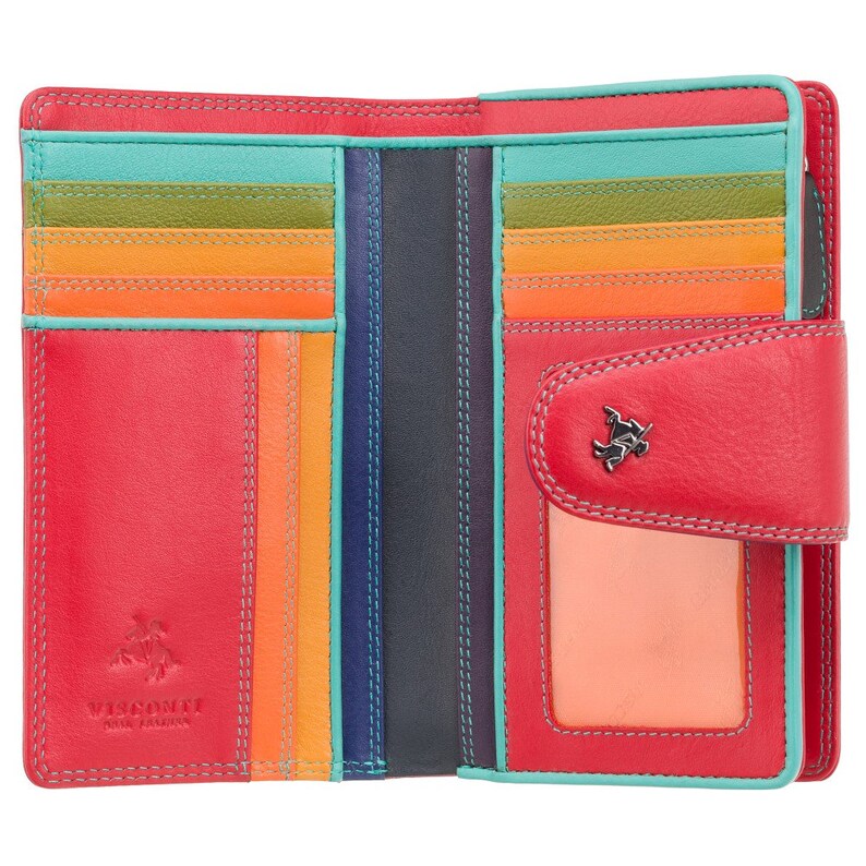 Multi Colored Purse Red Purse With Button Colourful Purse - Etsy