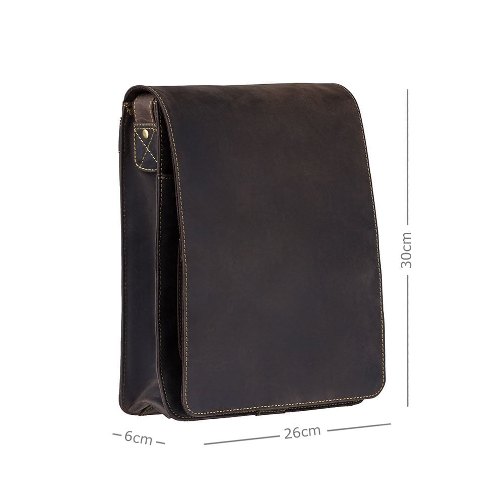 Portrait Reporter Bag - Oiled Brown - Leather Portrait Messenger Bag ...
