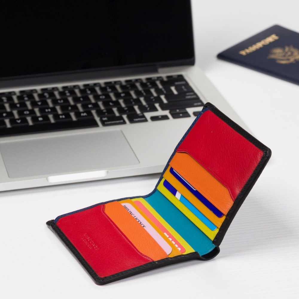 Colorful Bifold Minimalist Card Wallet for Men - Card Holder Wallet ...