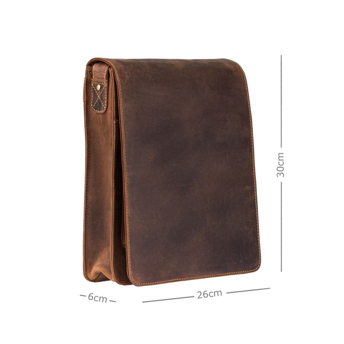 Designer Man Bag Oiled Tan Leather Portrait Messenger Bag - Etsy