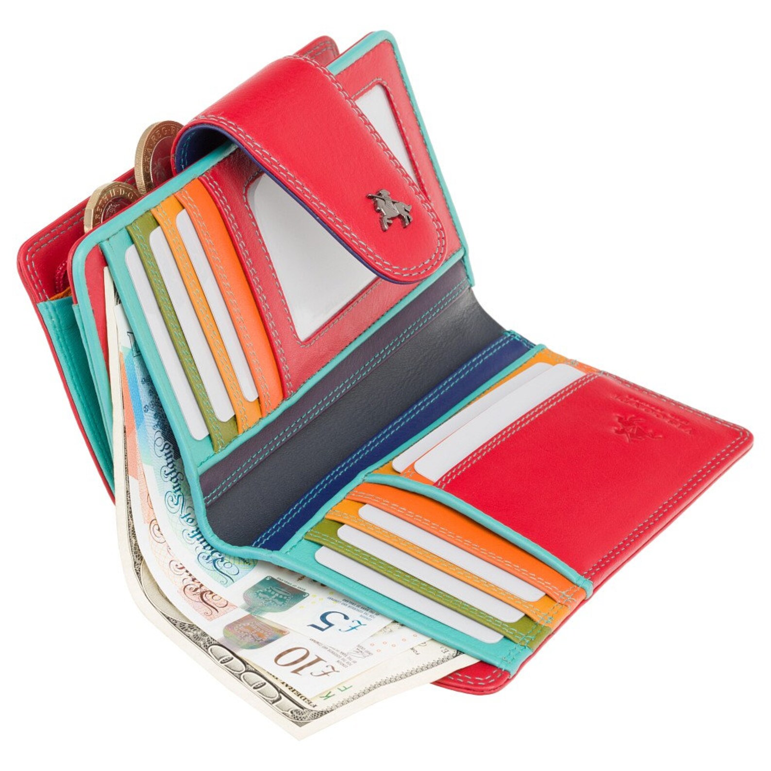 Multi Colored Purse Red Purse With Button Colourful Purse - Etsy