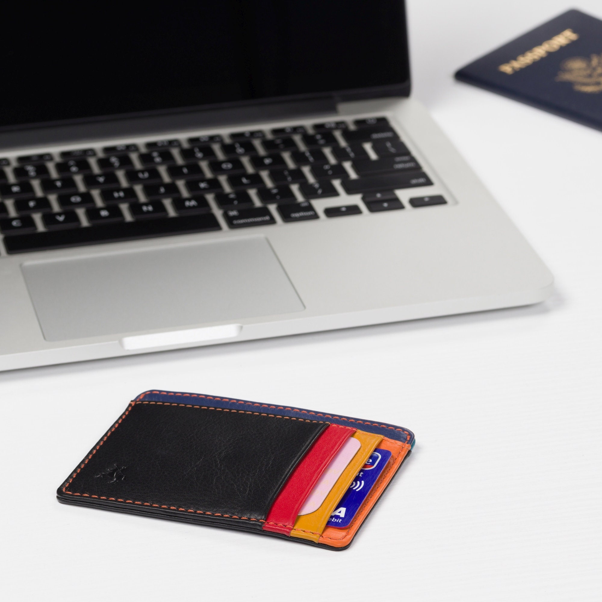 Colorful RFID Protected Card Holder Slim Leather Card Holder | Etsy