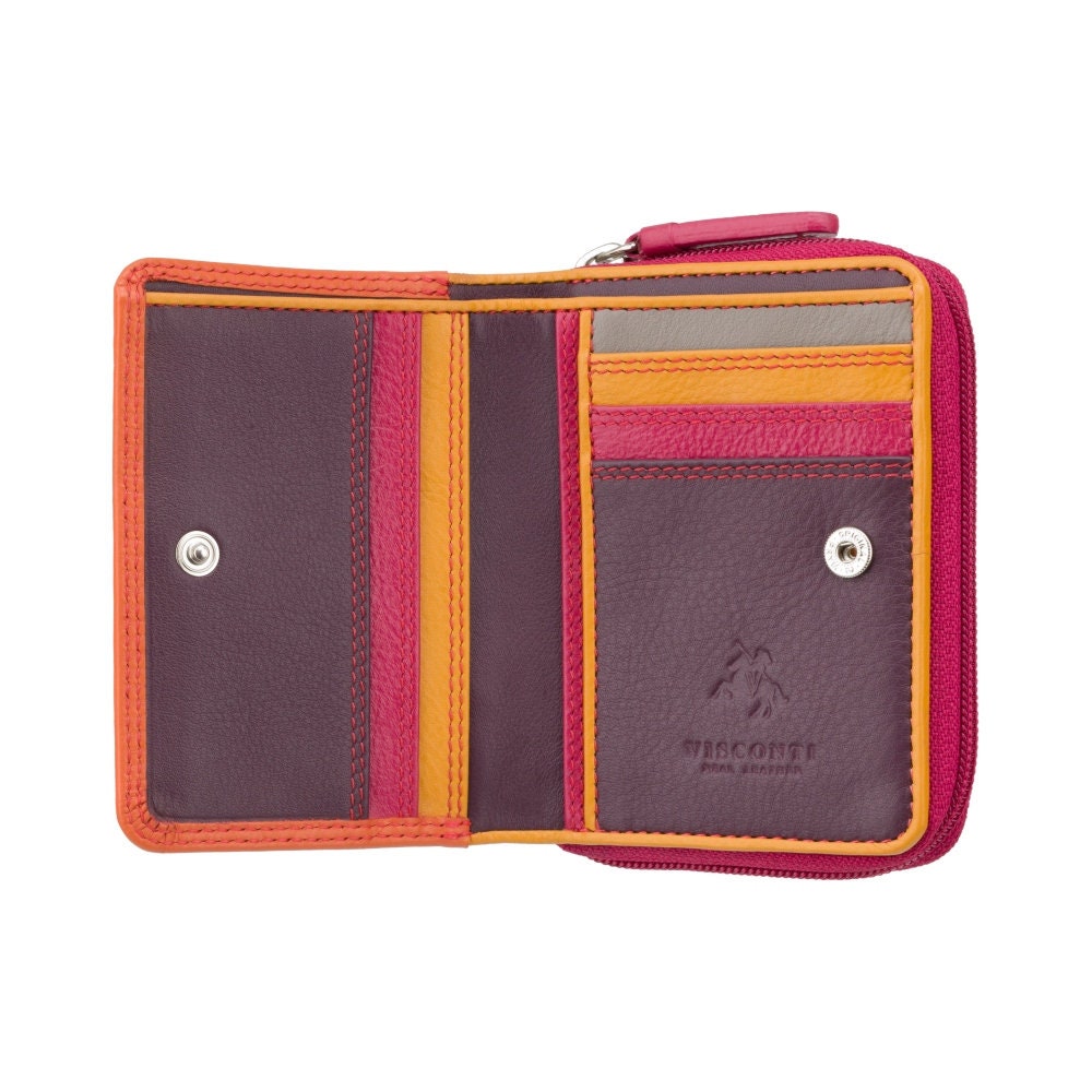 Small RFID Purse - Rainbow Collection - Orange - Colorful Purse for ...