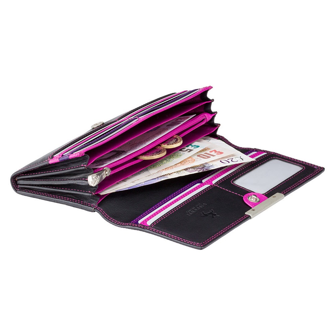 Designer Rio Collection Black / Purple Purse - Ladies Wallet - Womens ...