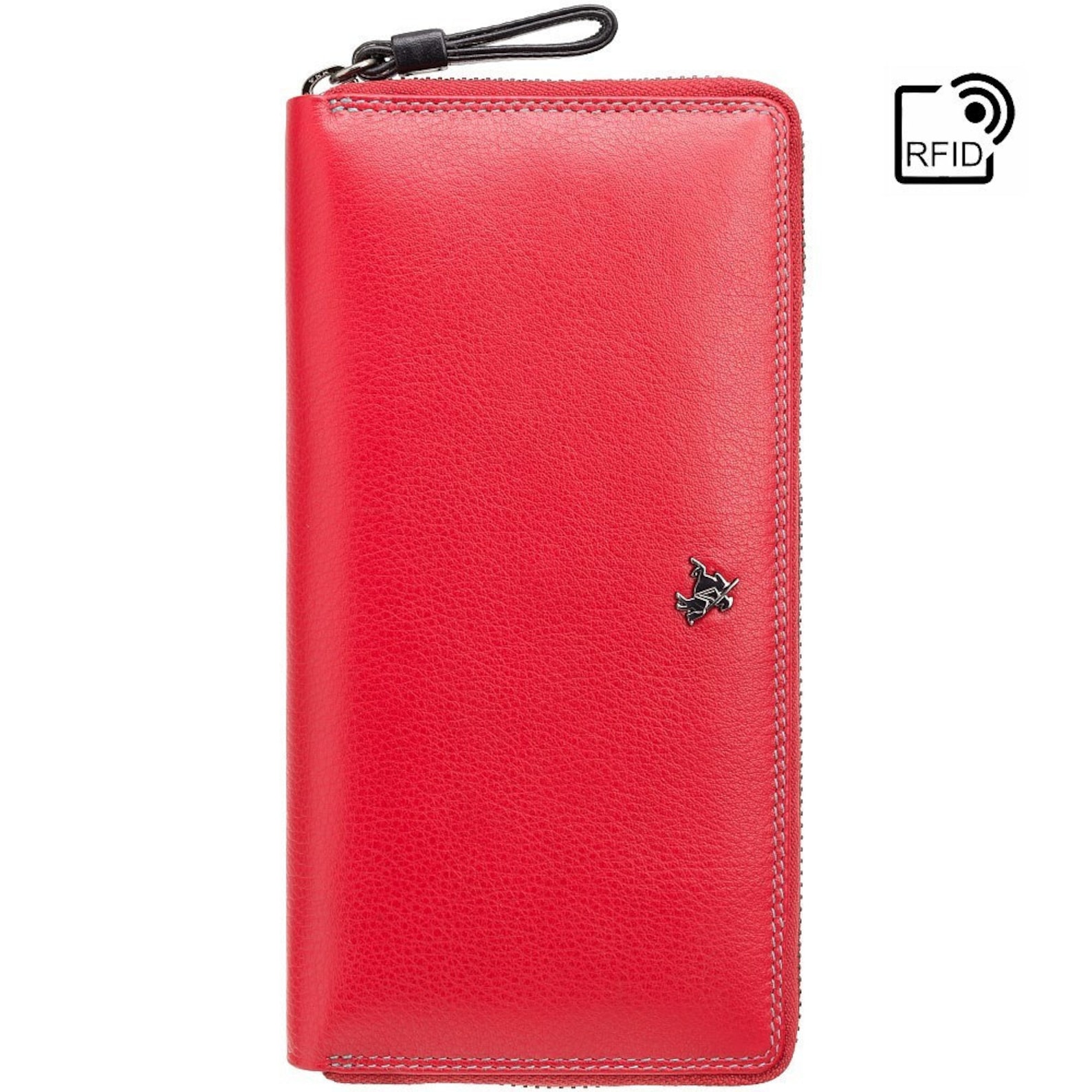 RED Leather Zip Around Purse Wallet Womens Zip Around | Etsy