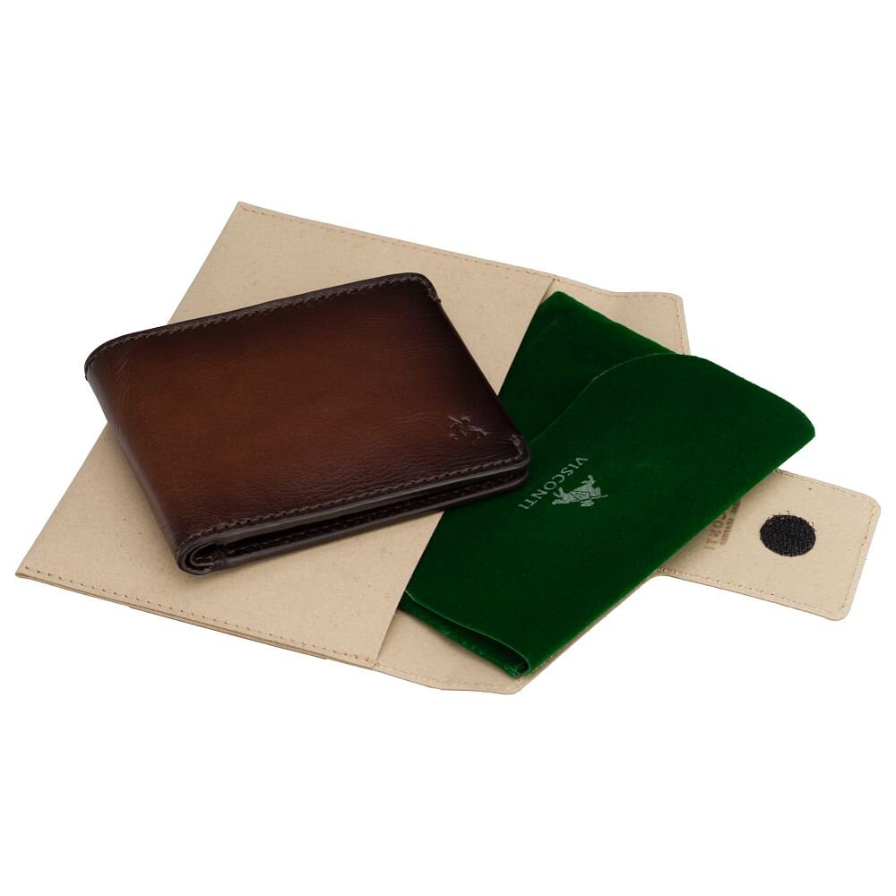 Vespa VISCONTI RFID Super Slim Leather Wallet Burnish Tan - Etsy