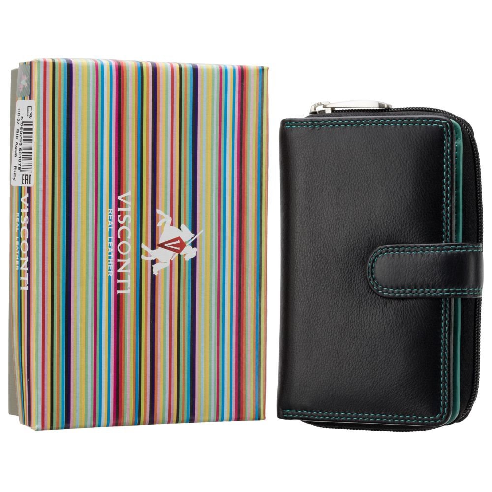 Woman Purse in Black/aqua Ladies Wallet Womens Wallets - Etsy