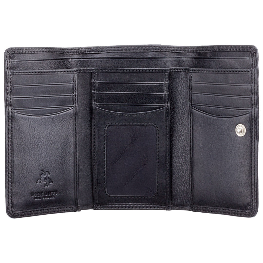 RFID Tri Fold Purse - Real Leather Tri Fold Wallet - Large Purse - HT32 ...