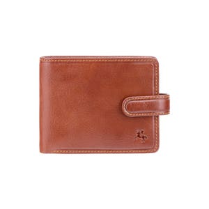 VISCONTI - Luxury Tan Button Close Slim Leather Wallet With RFID ...