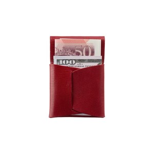 Origami Micro Red Wallet by VISCONTI - Handmade Leather Card Wallet ...