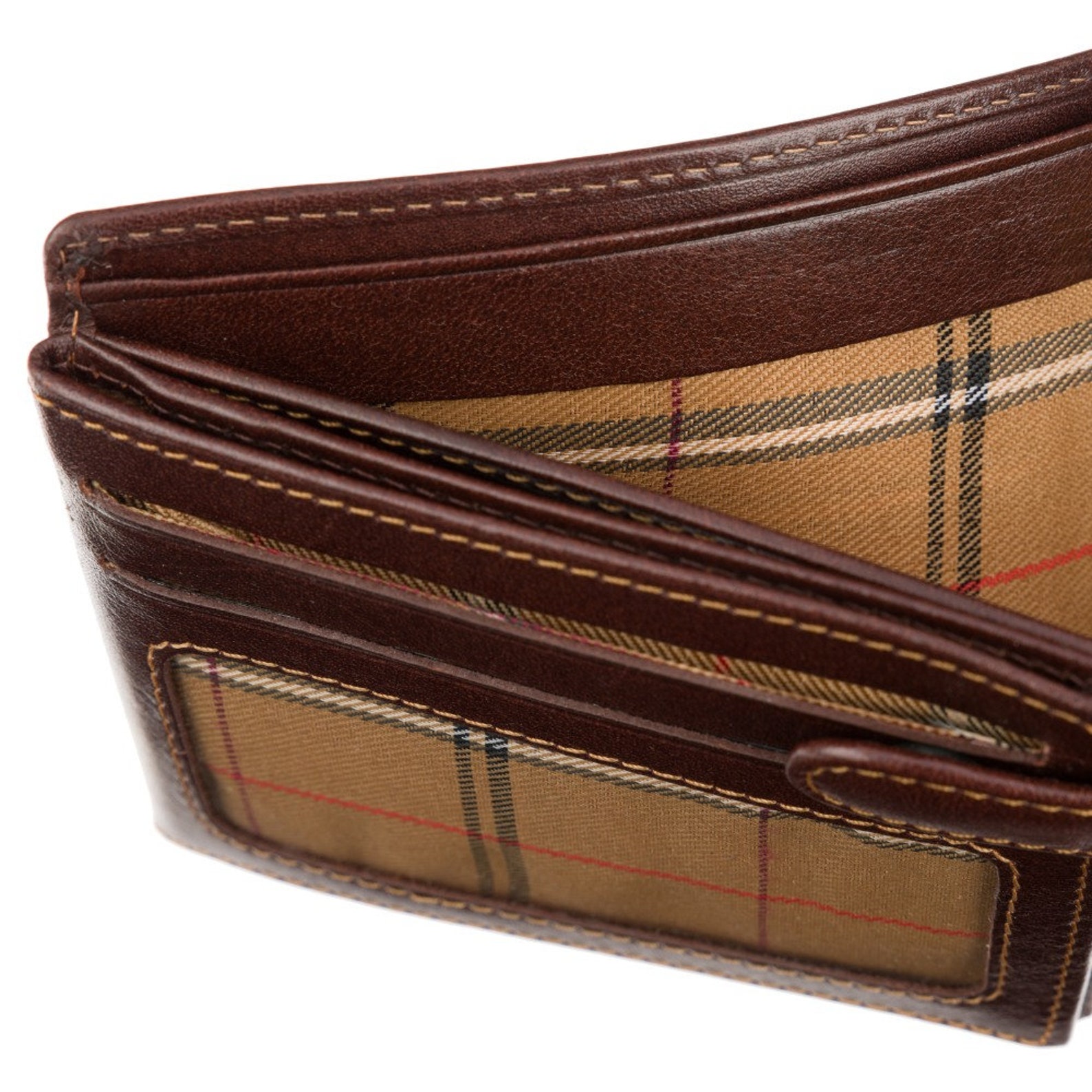 Cartera VISCONTI de piel italiana marrón de lujo con RFID - Tarjetero y ...