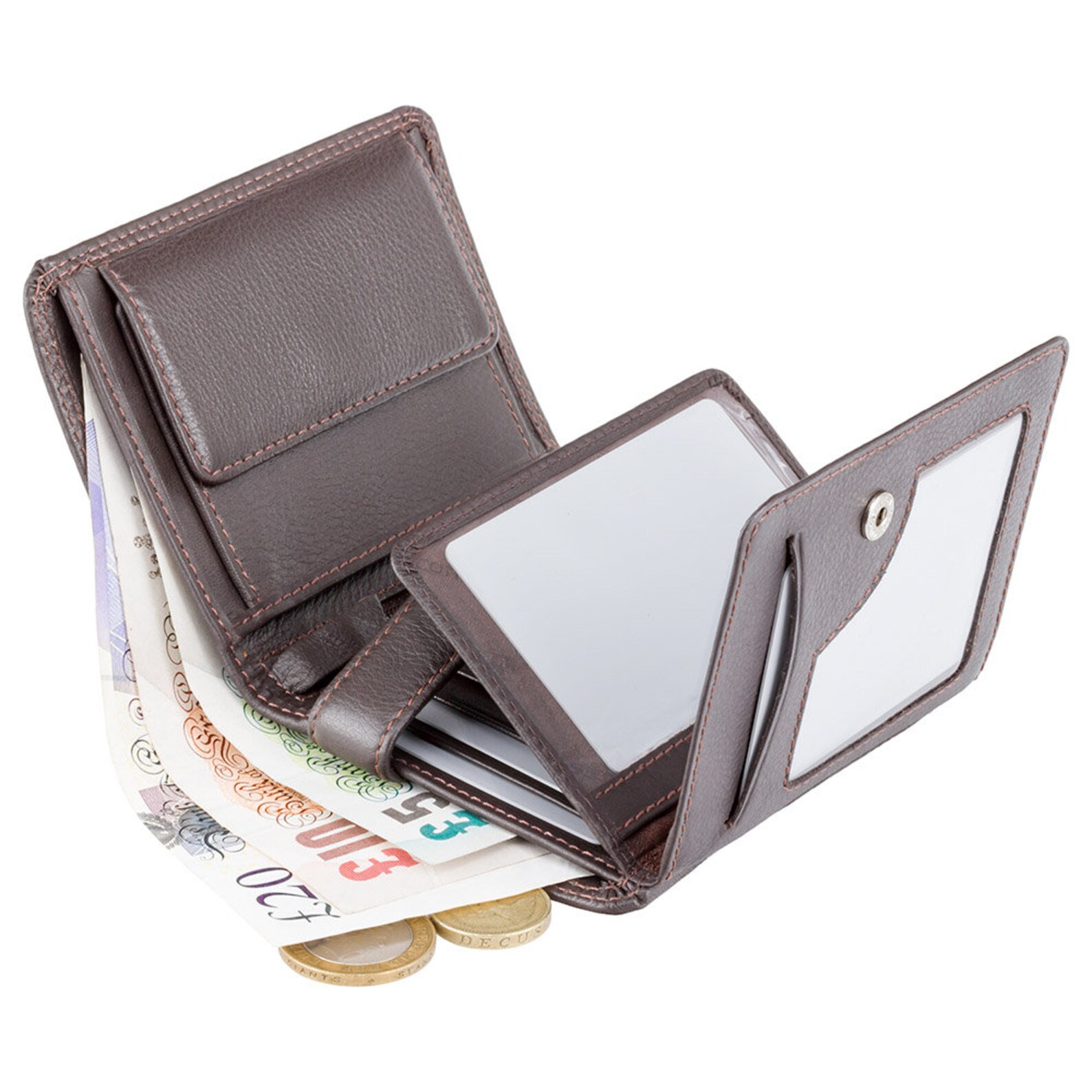 Men's Upright Leather Wallet - RFID Blocking Wallet - Note Case ...