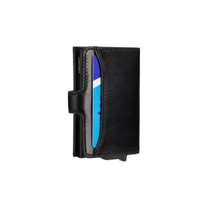 Pop Out Ejector Card Wallet by VISCONTI - RFID Slim Leather Front ...