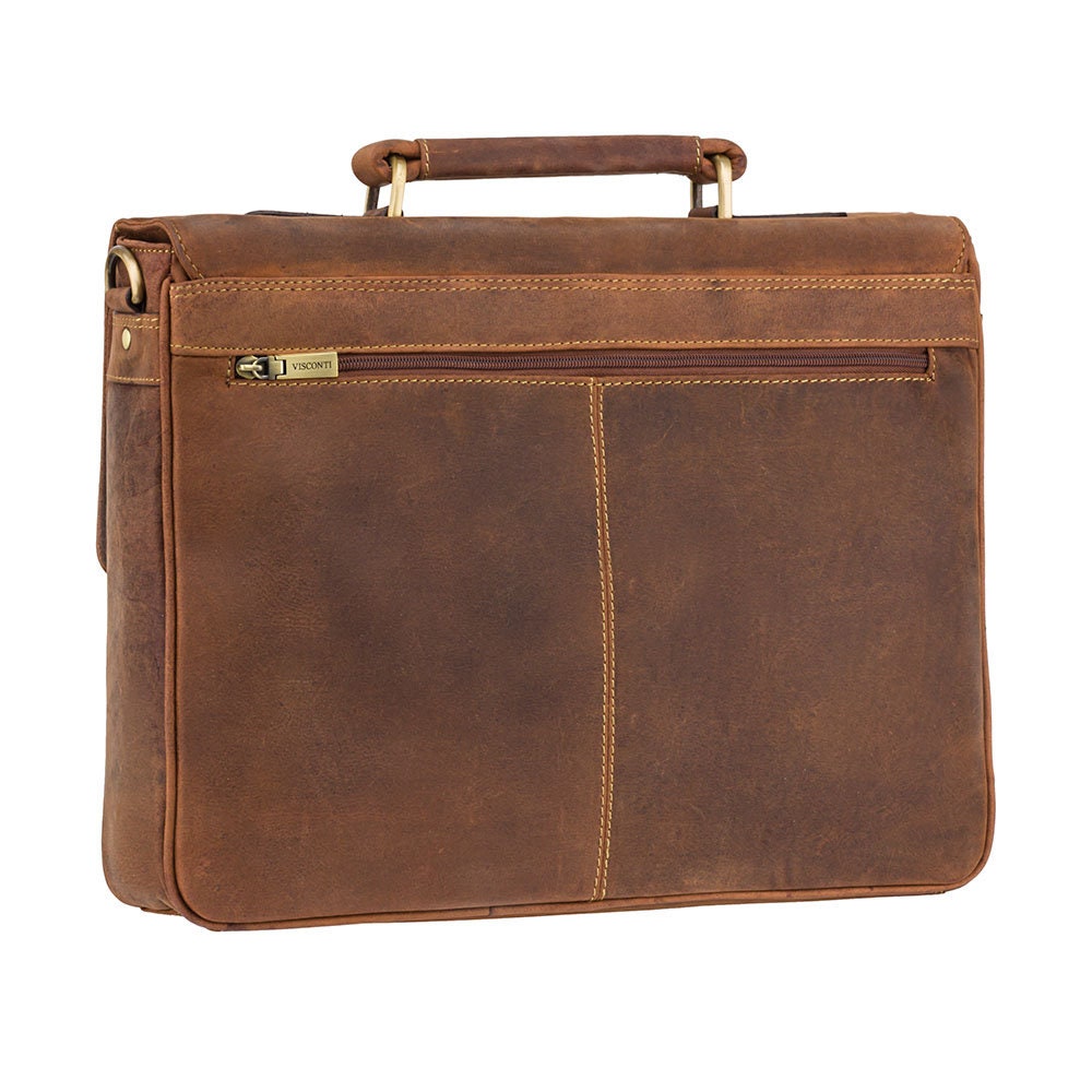 Slim Briefcase Oiled Tan Leather Briefcase Distressed - Etsy
