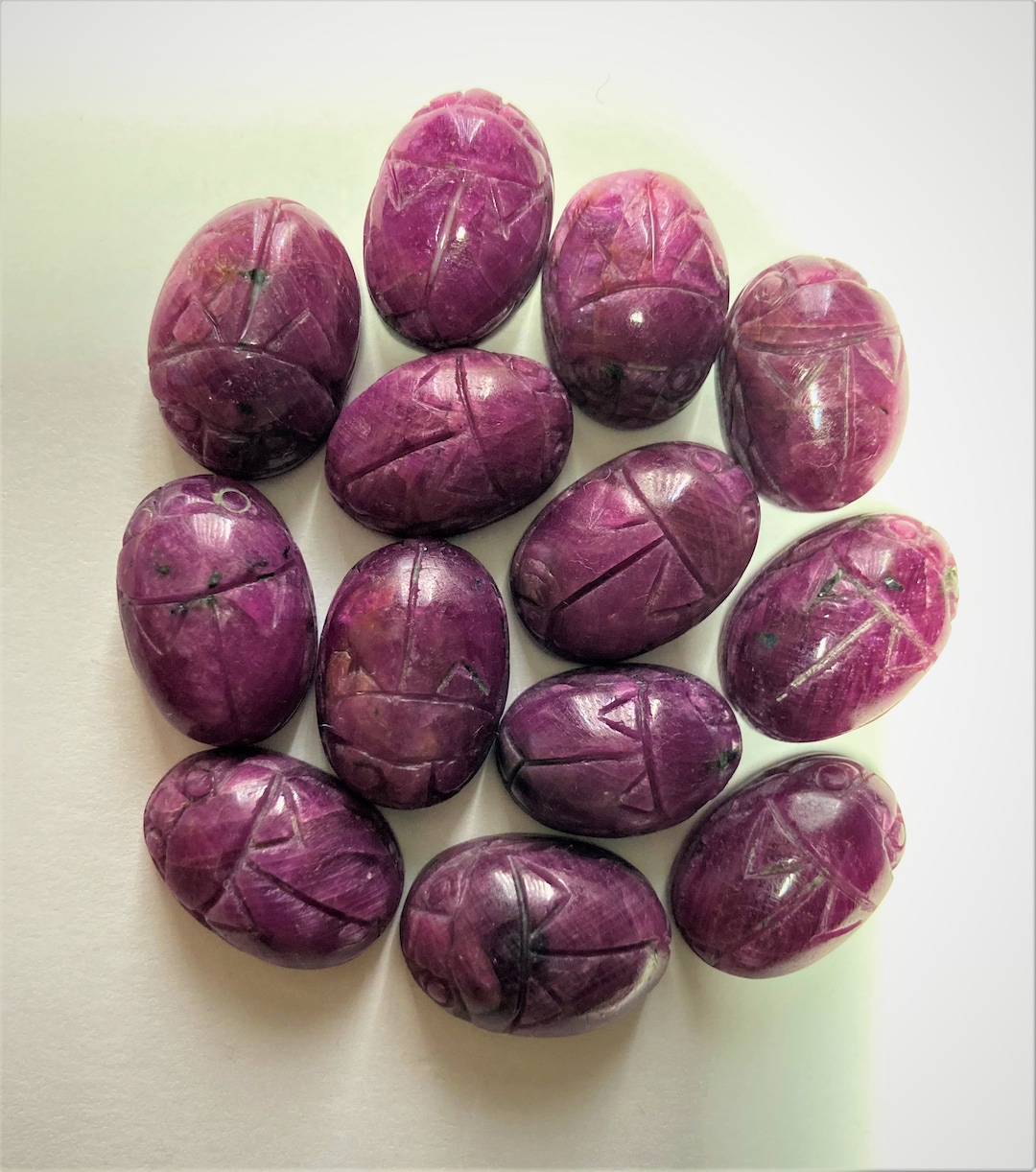 Natural Ruby Scarab Cabochon Rare Vintage - Etsy