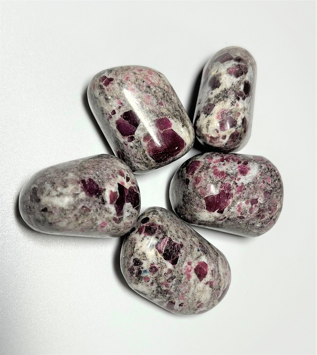 RUBY MATRIX TUMBLESTONE - Natural Gemstone Crystal Mineral Tumbles ...