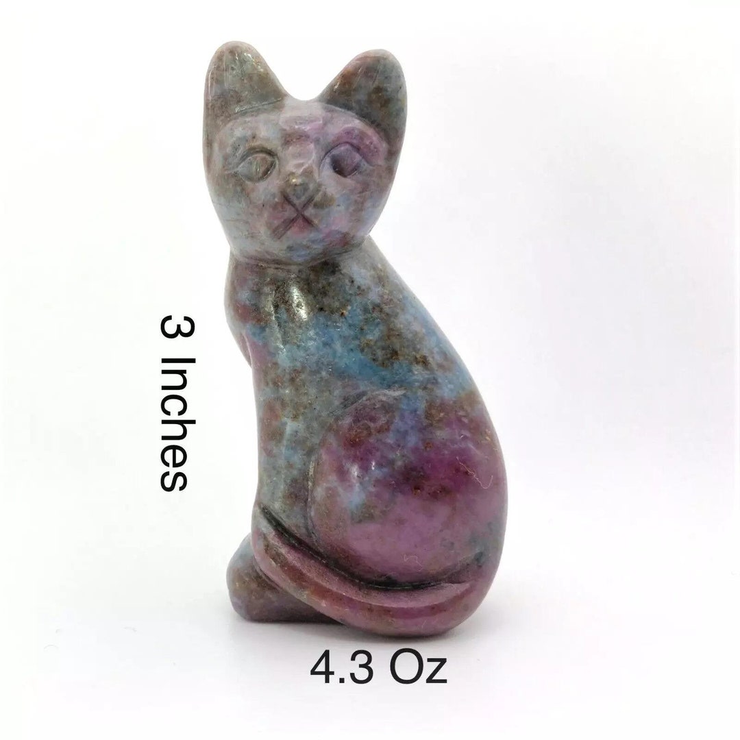 Stunning Ruby Kyanite Cats With Specs of Blue Kyanite - Gemstone ...