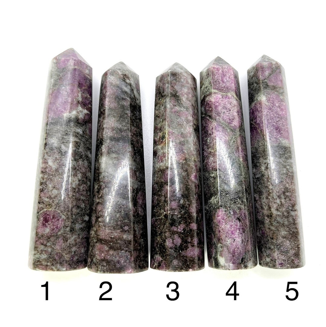 Spinel Tower With Excellent Teal Color and Defined Spots of Magenta. A ...