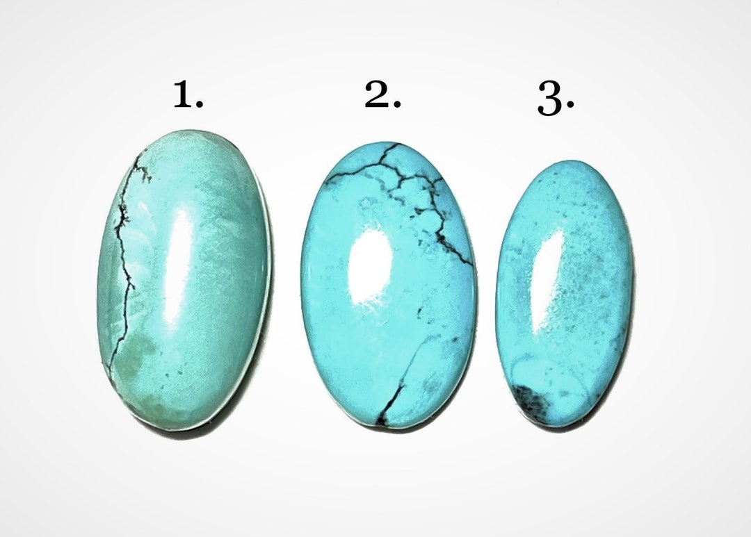 3 Chinese Turqoise Cabochons - Set of 3 Genuine Chinese Turqoise ...