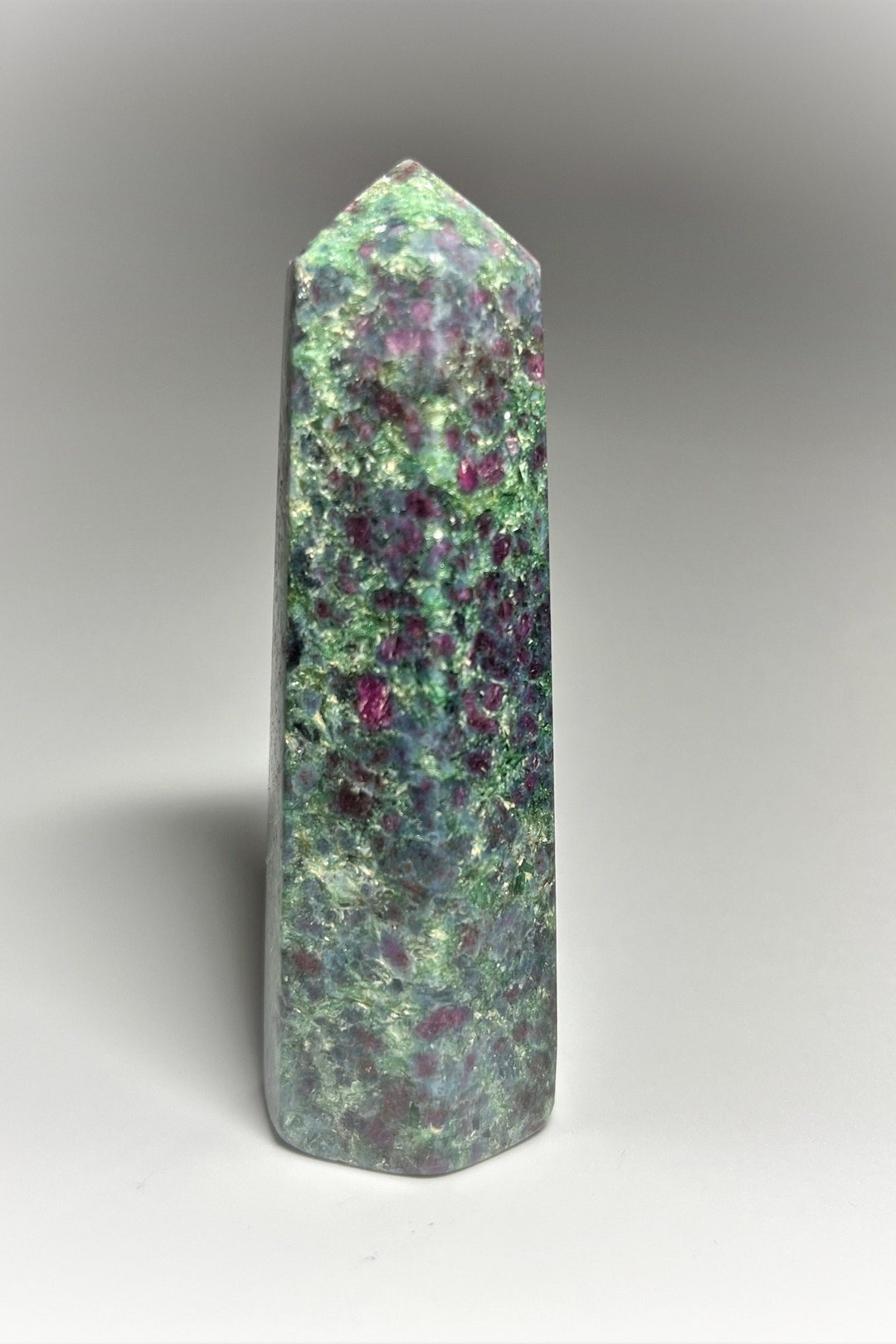 Ruby Kyanite Tower With Excellent Teal Color and Defined Spots of ...