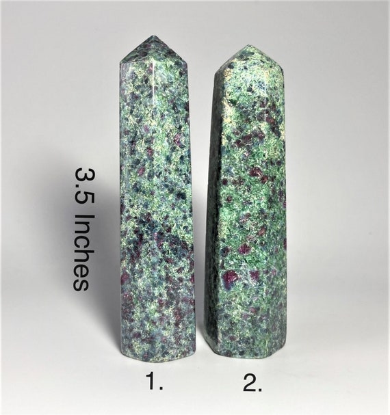 Ruby Kyanite Tower With Excellent Teal Color and Defined Spots | Etsy