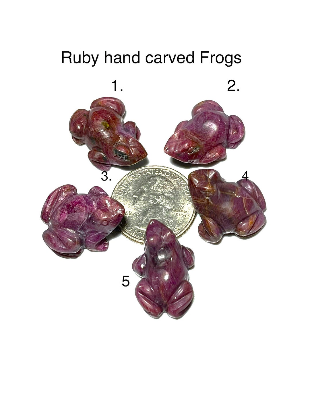 Genuine Ruby Frogs - Vintage - All Natural Tiny Ruby Frogs / Rare ...