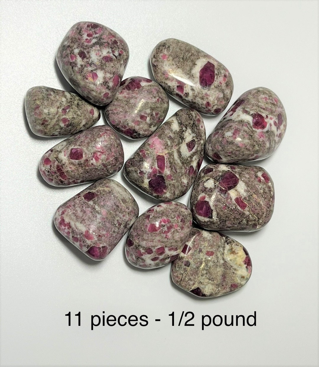 11 Ruby in Matrix Tumbled Polished Stones - One Lot of 11 Pieces ...