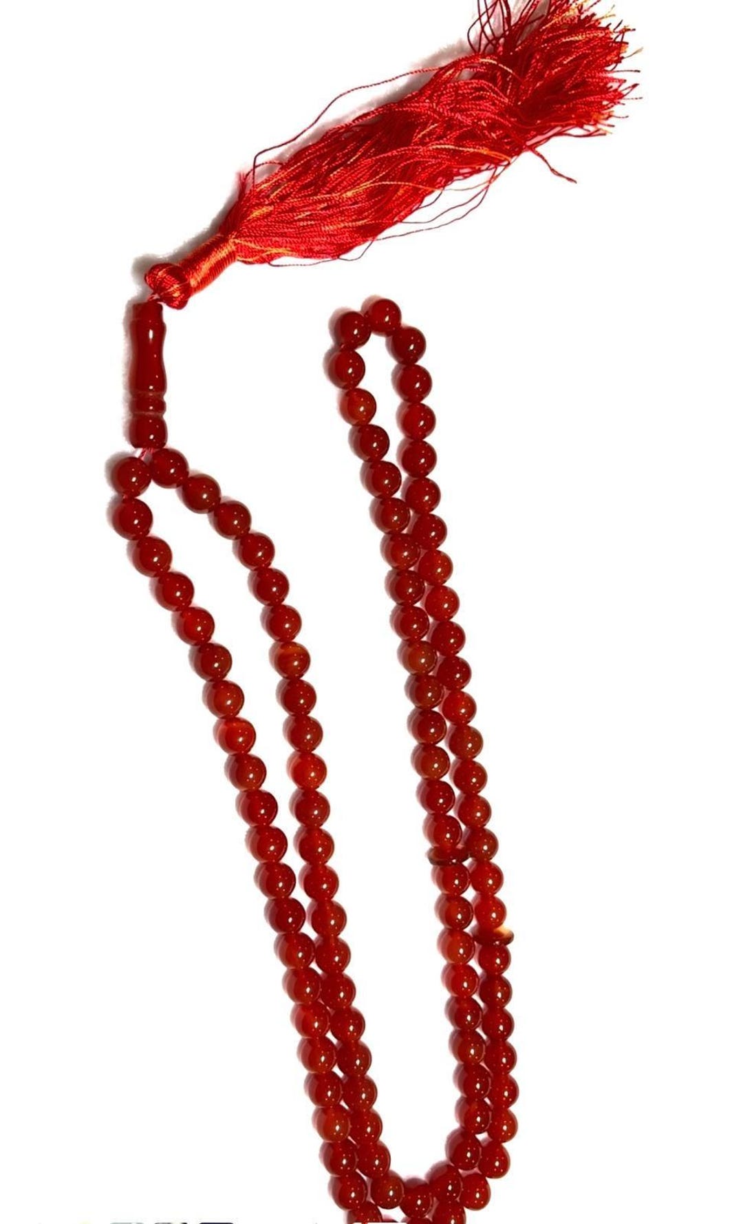 Genuine Red Carnelian (aqeeq) Tasbeeh 99 Beads - Etsy
