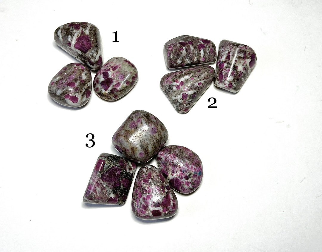 RUBY MATRIX TUMBLESTONE - Natural Gemstone Crystal Mineral Tumbles ...