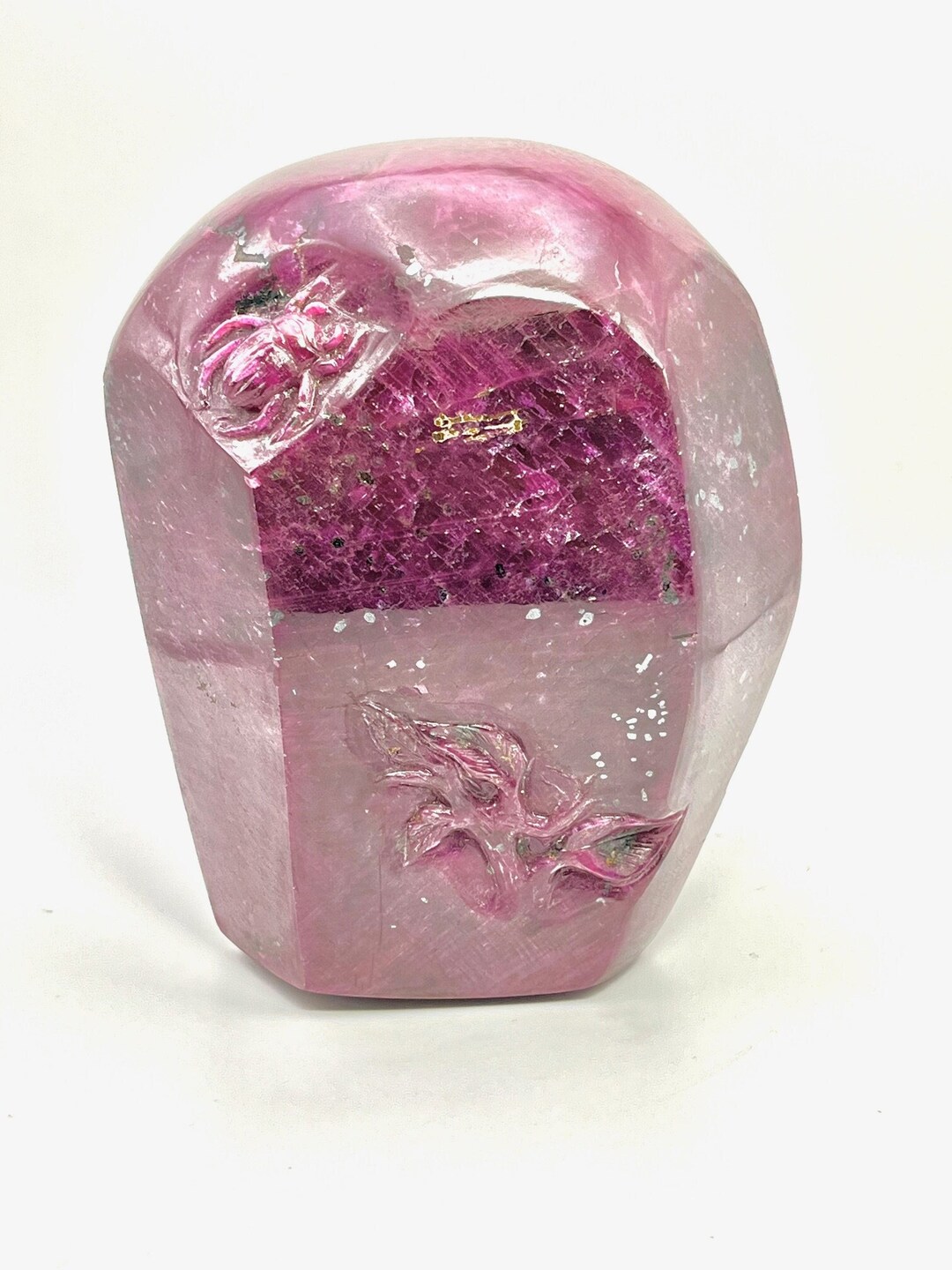 Genuine Ruby Carved Polished Sculpture - Weight 5.5 Pounds / Rare ...