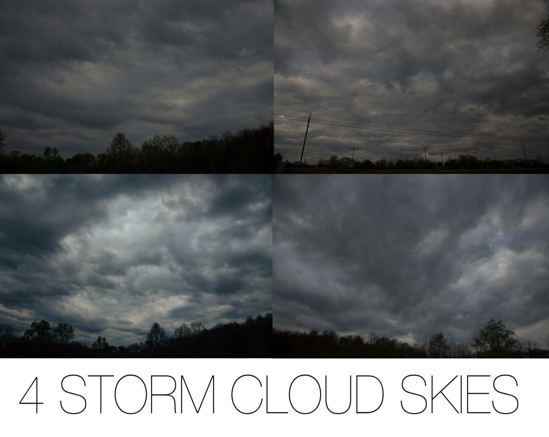 4 Storm Cloud Sky Overlays - Etsy