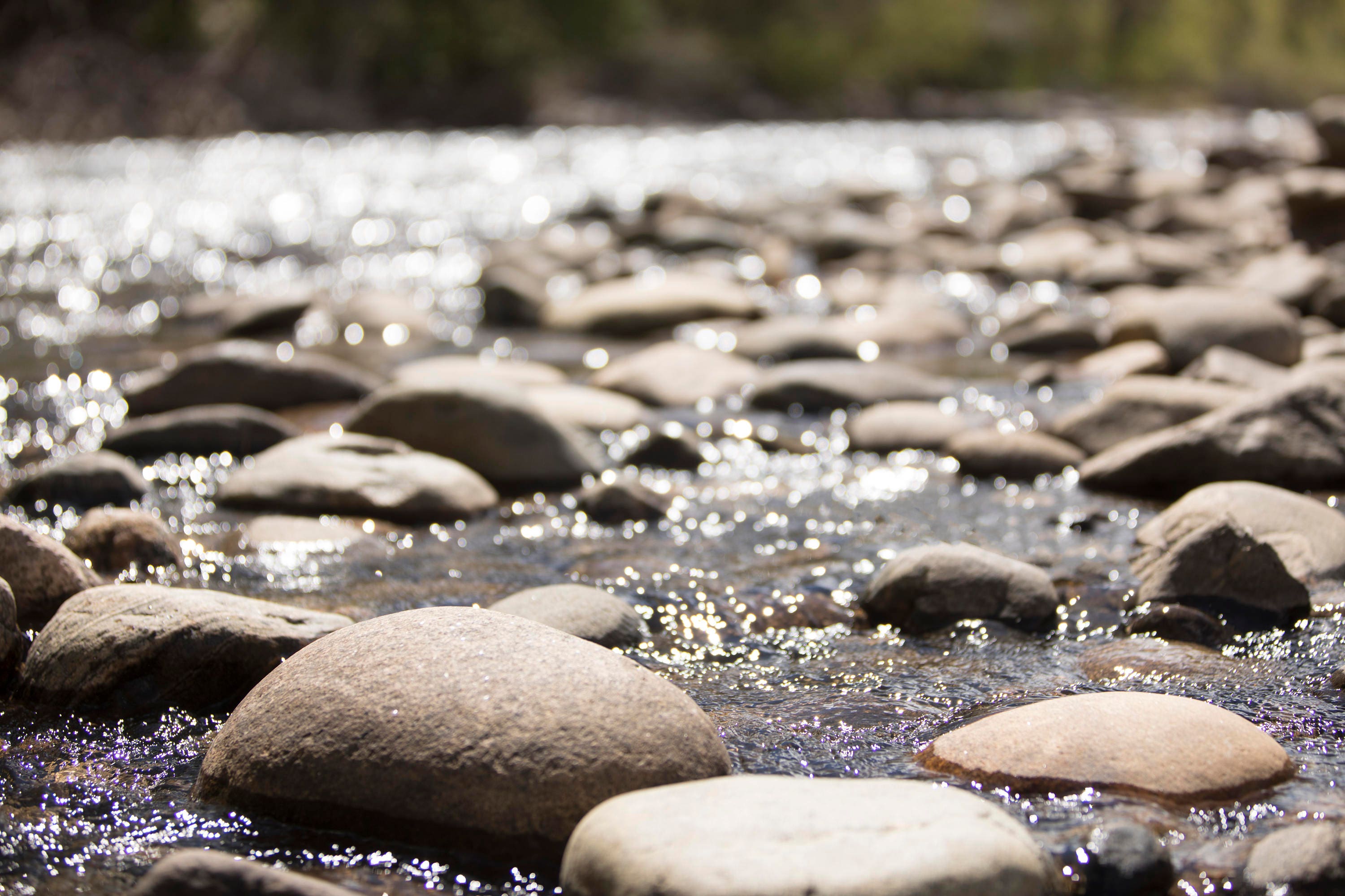 Smooth Stone Creek Rocks / Spring/ Water Digital Background/digital ...