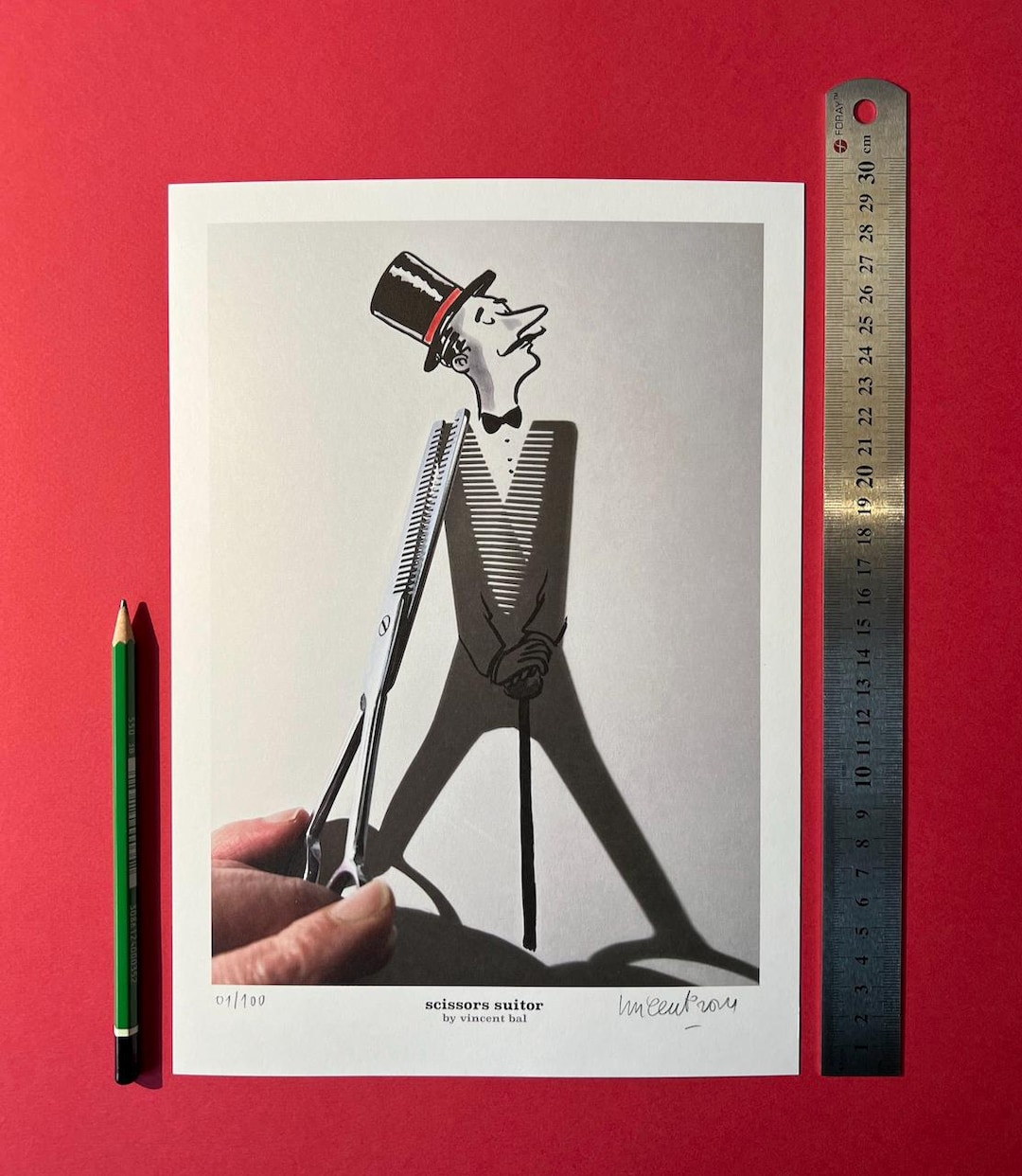 Signed PRINT – Scissors Suitor - Etsy