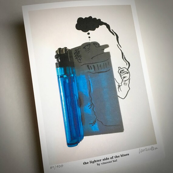 Signed PRINT the lighter side of the blues | Etsy