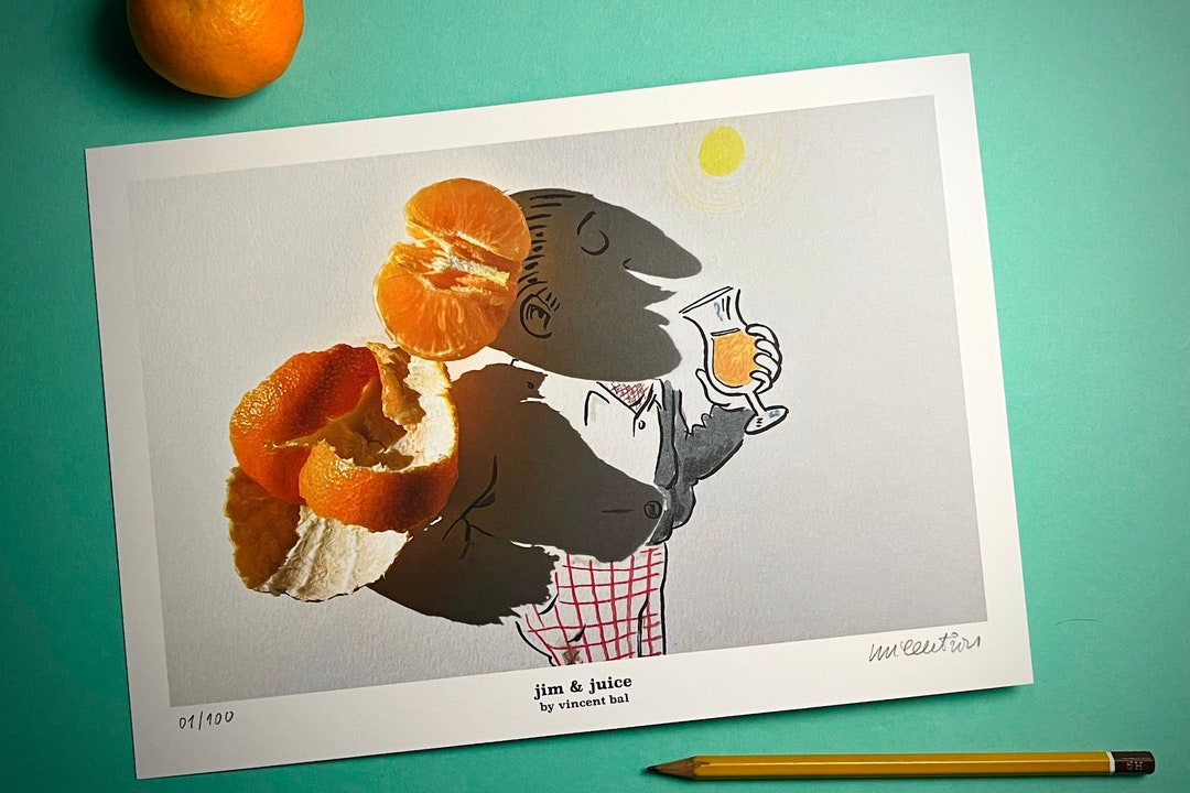 Signed PRINT Jim & Juice - Etsy