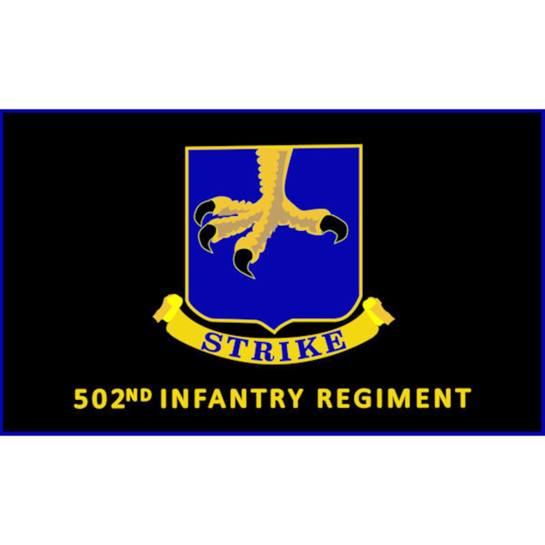 502nd Infantry Regiment 3x5 Flag Knit Poly - Etsy