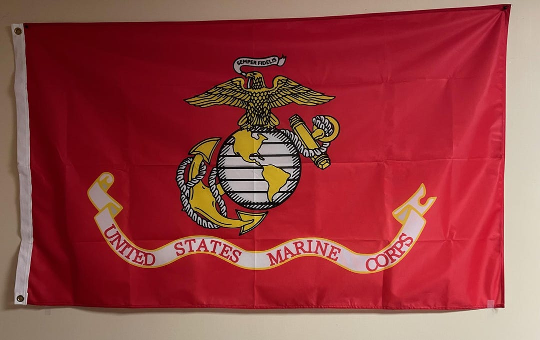 Marines Knit Poly 3x5 Flag - Etsy