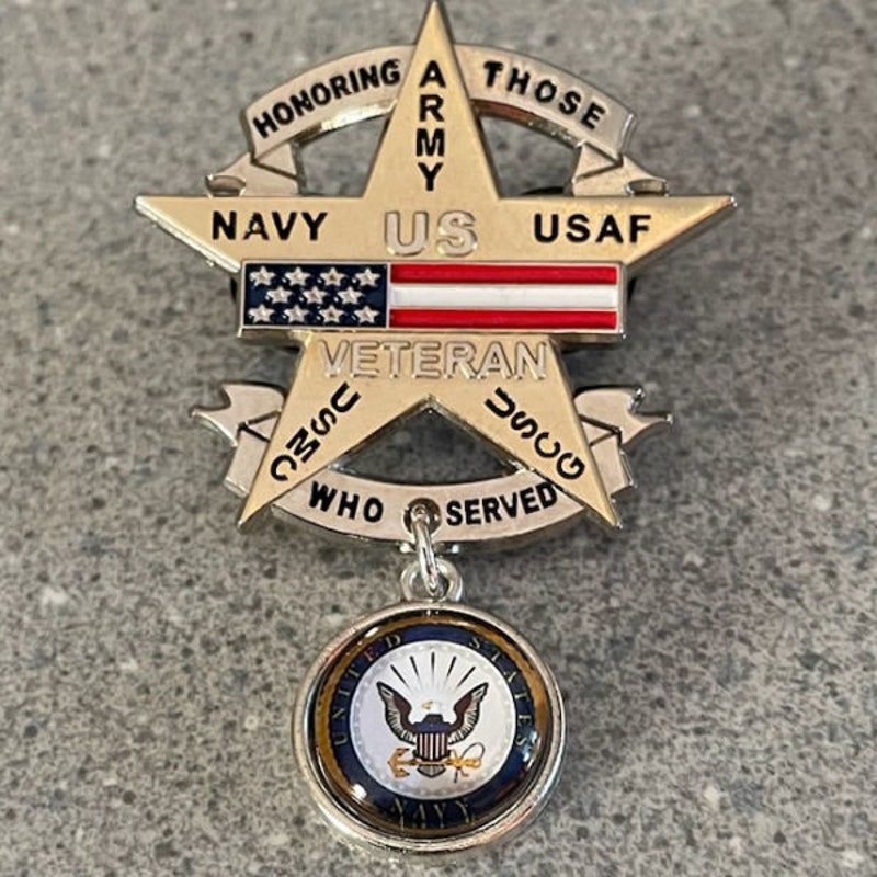 Navy Pin - Etsy