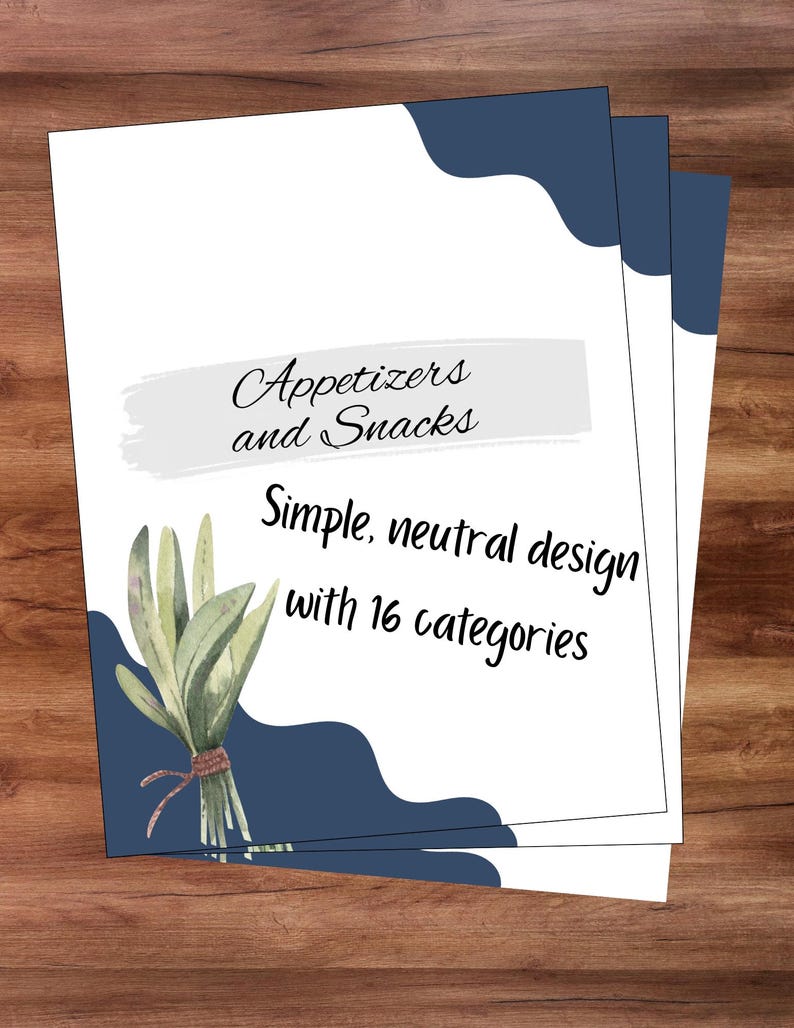 Recipe Binder Printable Bundle | Meal Organizer, Seasonal Dividers ...