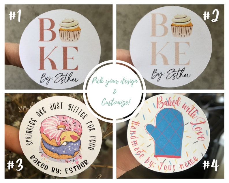 Custom Baking Labels Personalized Baking Stickers Seals for | Etsy