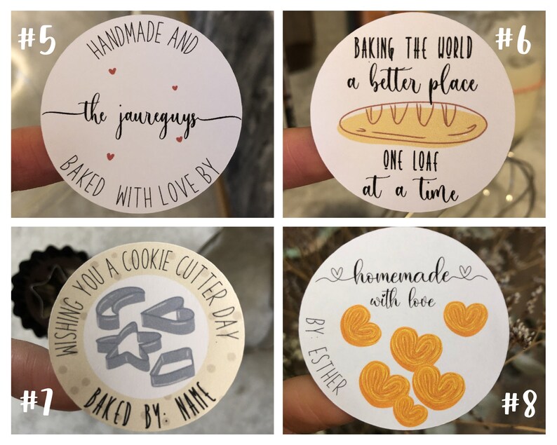 Custom Baking Labels Personalized Baking Stickers Seals for | Etsy