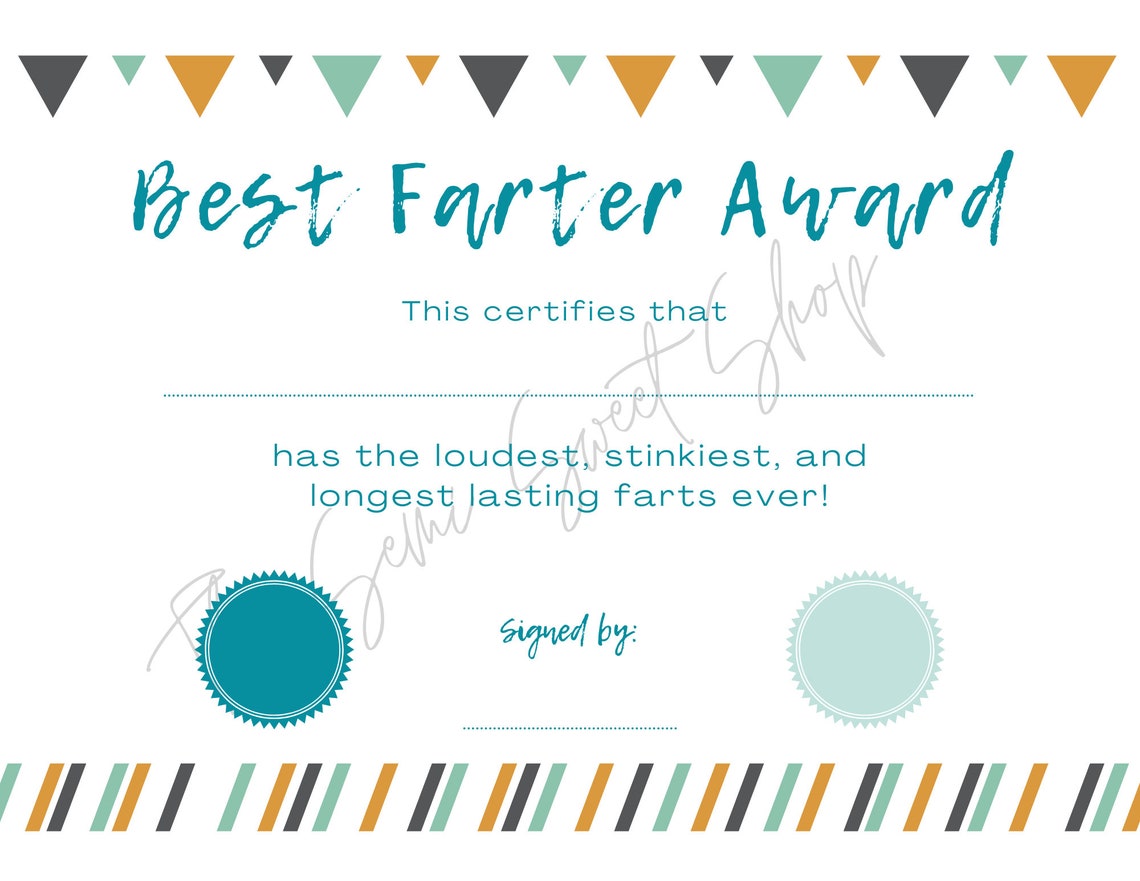 Printable Fathers Day Award PDF Download Best Dad Award Best | Etsy UK