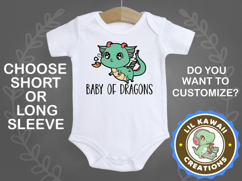 Baby of Dragons Onesie® Cute Baby Onesie Baby Reveal Dragon | Etsy