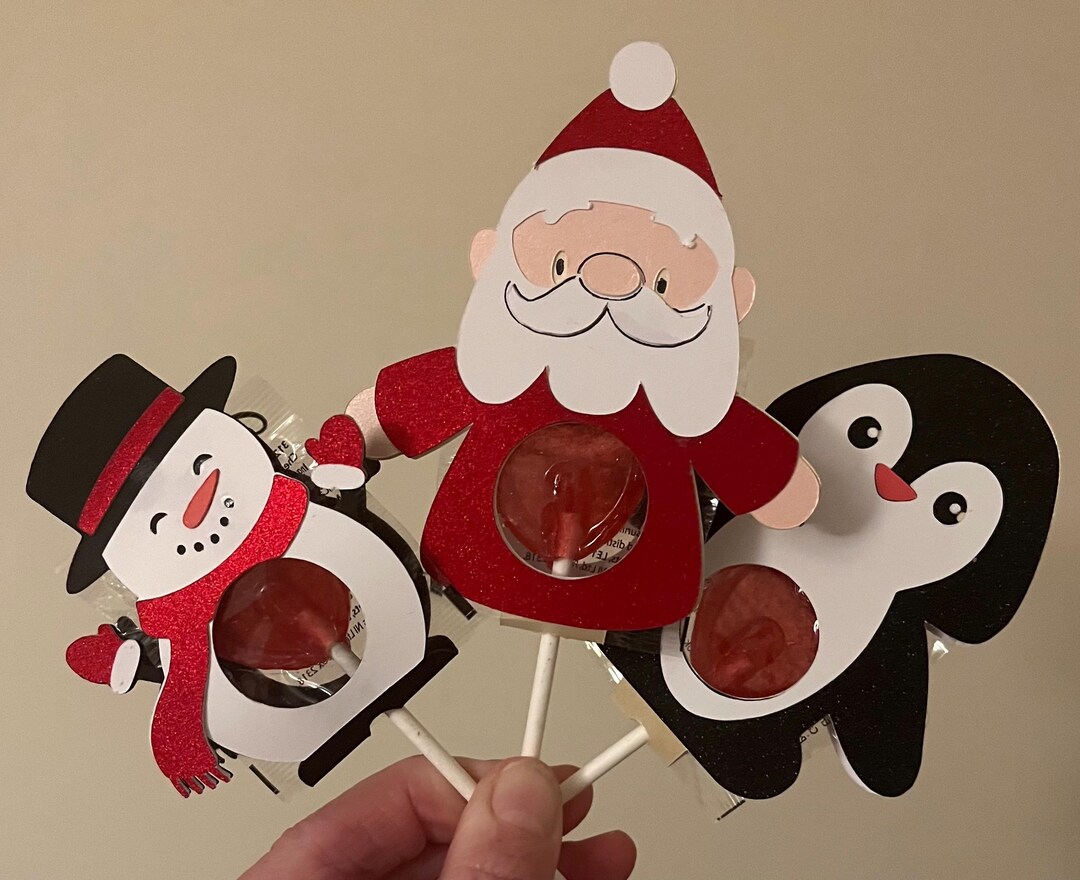 Santa, Penguin, Snowman, Christmas Lollipop Holders - Etsy